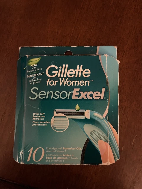 GILLETTE SENSOR EXCEL for Women Razor Blade Cartridges 10 Pieces $25.99 ...