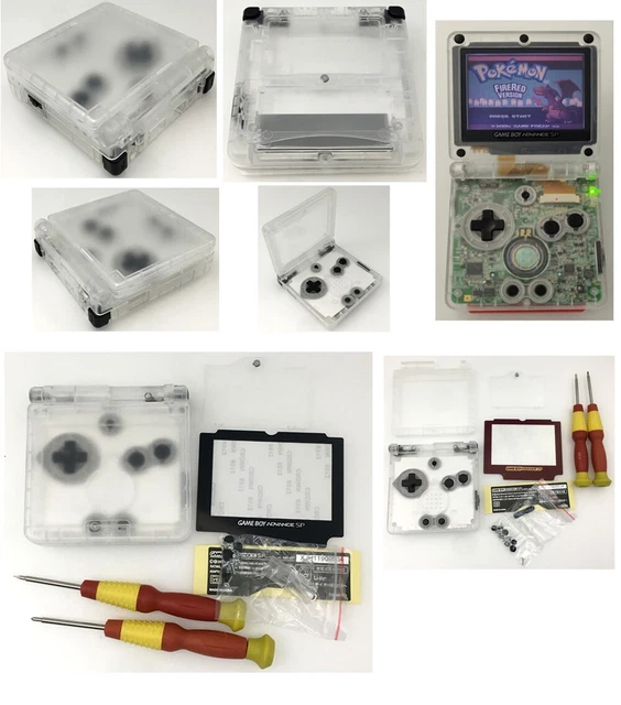 NEW CLEAR WHITE Shell Housing Case Cover For Nintendo Game Boy Advance ...