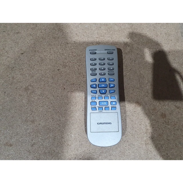 GRUNDIG DVD PLAYER Remote Control Grey Wireless Infrared Handheld for ...