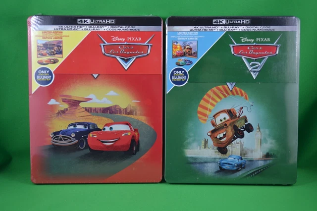 DISNEY PIXAR CARS - 1 & 2 4k UltraHD + Blu-ray Best Buy Canada Steelbooks NEW $100.00 - PicClick CA