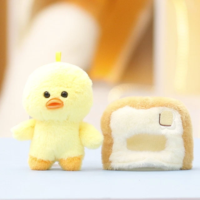 CUTE CARTOON BREAD Head Cover Little Yellow Du Plush Doll Pendant For ...