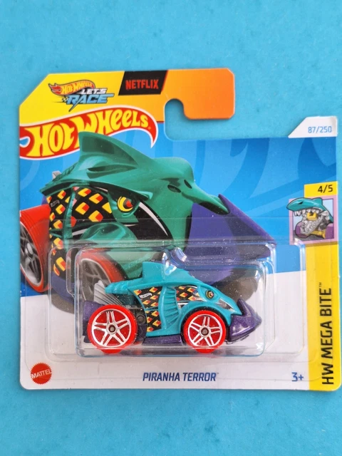 PIRANHA TERROR 87 🔥 1:64 Hot wheels 2024 HW Mega Bite poisson Netflix ...