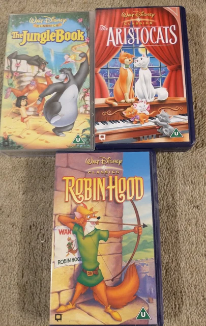 DISNEY VHS BUNDLE: Jungle Book, Aristocats, Robin Hood. EUR 6,83 ...