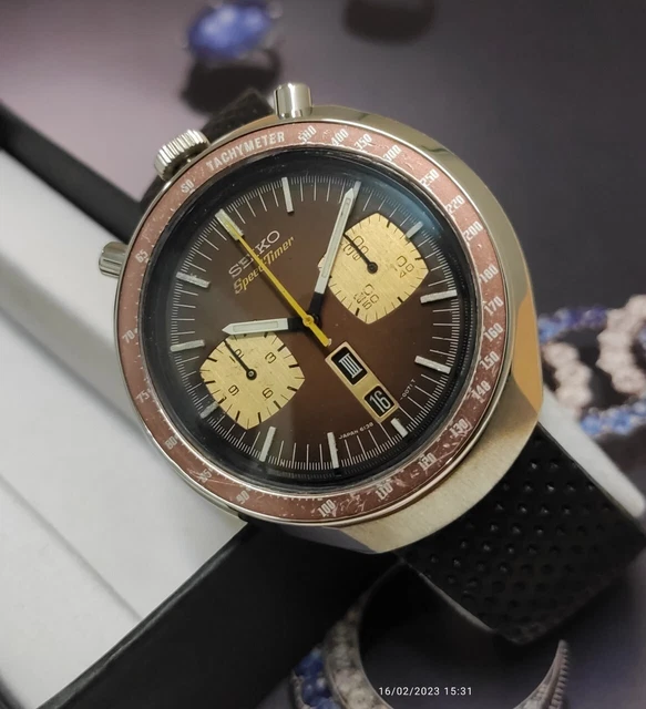 VINTAGE SEIKO BULLHEAD Speed Timer Chronograph Automatic 6138-0040 £519 ...
