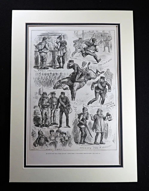 BRITISH ARMY VOLUNTEER Regiment Soldiers Military Victorian Antique ...