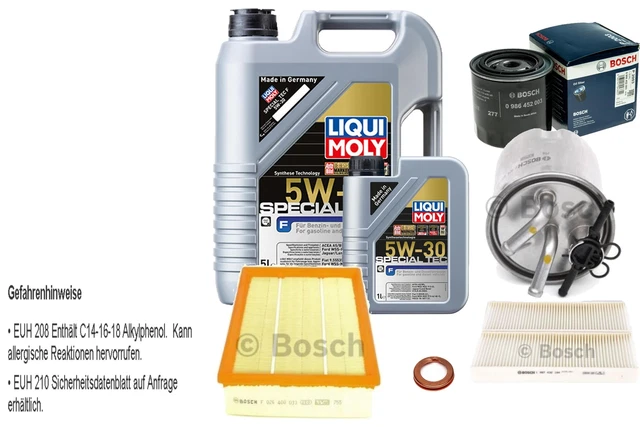 BOSCH INSPECTION SET 6L Liqui Moly Spécial Tec F 5W-30 pour Nissan Pathfinder EUR 157,59 ...