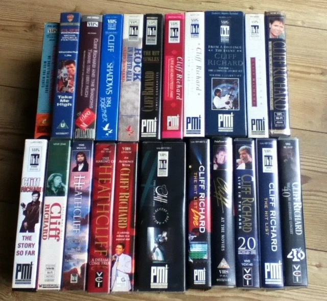 CLIFF RICHARD 22X VHS - Take Me High/Together/Hit List/Always/Distance ...