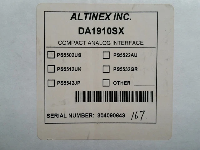 ALTINEX DA1910SX COMPACT Computer Video Interface ***OVP*** EUR 29,99 - PicClick DE