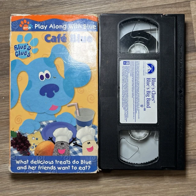 BLUES CLUES CAFE Blue VHS 2001 Nickelodeon Math Restaurant Vocabulary ...