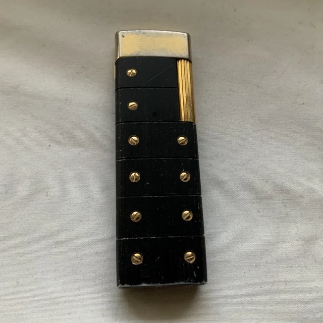 VINTAGE WIN MODEL No.2700 Black And Golden Roller Gas Pocket Lighter £7 ...