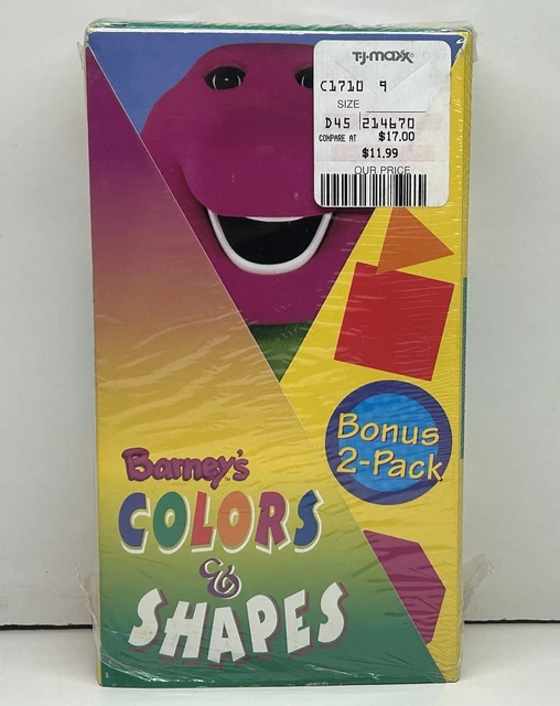 BARNEY FRIENDS COLORS & Shapes Rainbow Beard VHS 2-Video Tape Box Set ...