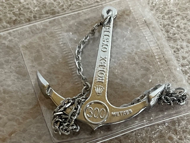 AUTÉNTICO ROLEX OYSTER Ancla con Cadena 1000 ft. 300 metros Submariner ...