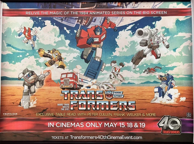 TRANSFORMERS (1984 ANIMATED SERIES) Rare Original UK Cinema Quad Poster ...