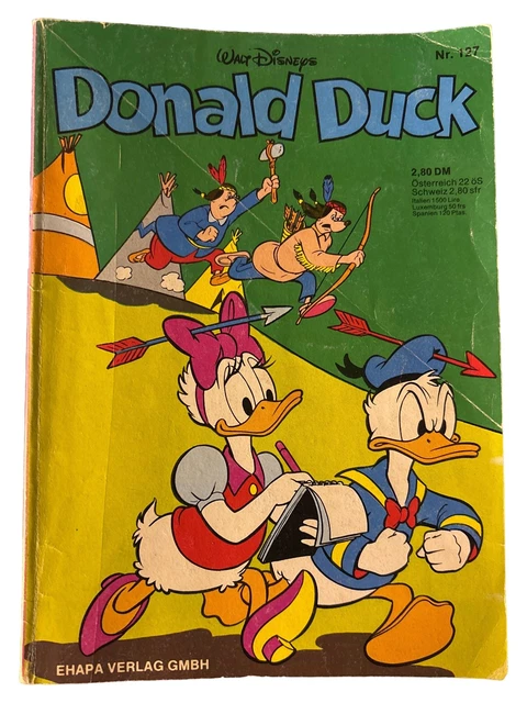WALT DISNEY DONALD Duck Comic Ehapa Verlag Nr. 127 Retro Indianer ...