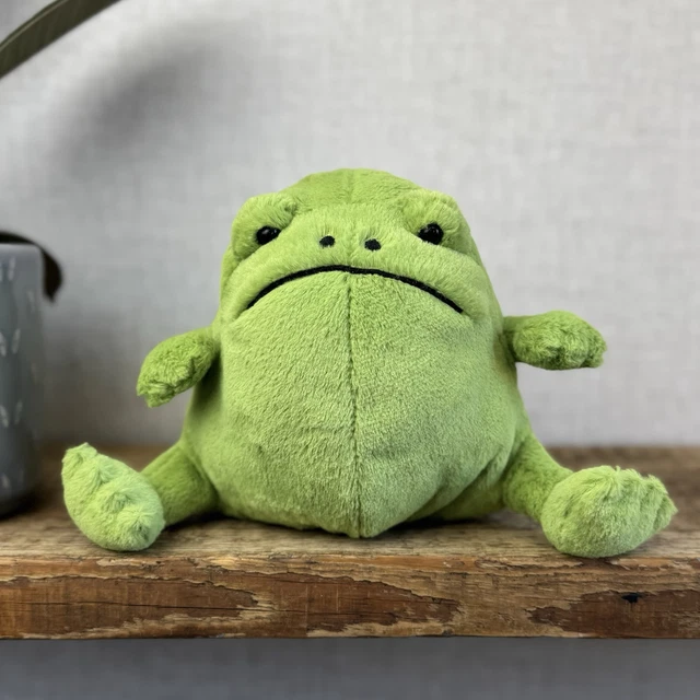 JELLYCAT RICKY RAIN Frog Green Plush Toy - Chunky Grumpy Frog Beanie ...