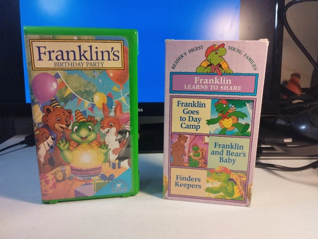 FRANKLIN VHS LOT 2 Tapes - Franklin's Birthday Party & Franklin Learns ...