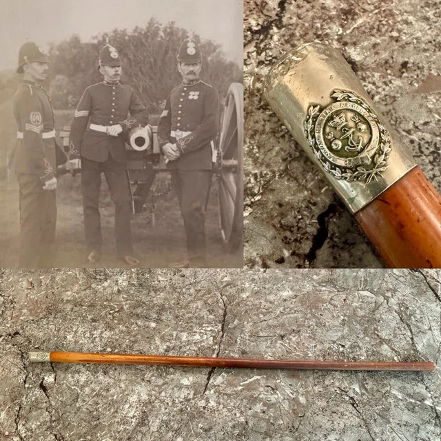 WW1 ROYAL MARINE Artillery (RMA) Malacca Swagger Stick £95.00 - PicClick UK