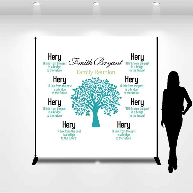 BLUE TREE FAMILY Reunion Personalized Party Backdrop $36.09 - PicClick AU