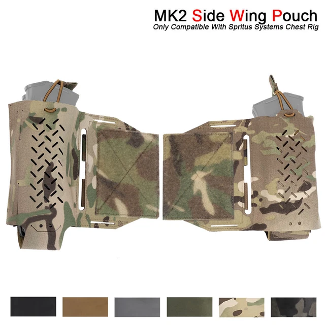 TACTICAL RADIO POUCH Side Expander Wing for Mk2 Chest Rig Vest Camo Mag ...