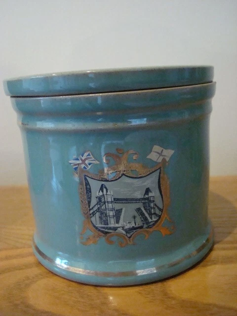 VINTAGE DENBY TOBACCO Storage Jar Pot Humidor London, Roma & New York ...