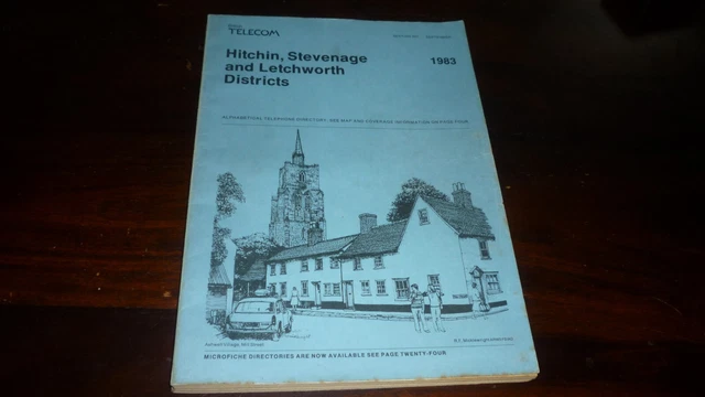 BRITISH TELECOM HITCHIN, Stevenage and Letchworth District, Phone Book ...