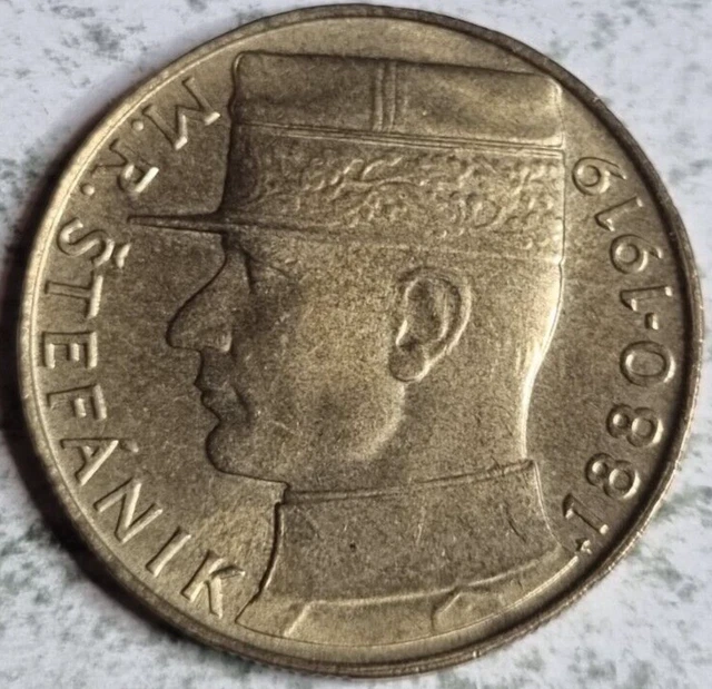 CZECHOSLOVAKIA CSFR 1991 10 Korun - Milan Rastislav Stefanik £1.90 ...