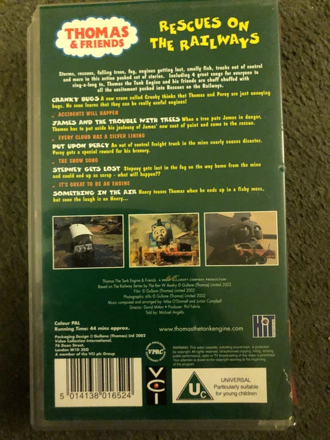 RARE - THOMAS THE TANK ENGINE RESCUE ON THE RAILWAYS PAL VHS £29.99 ...