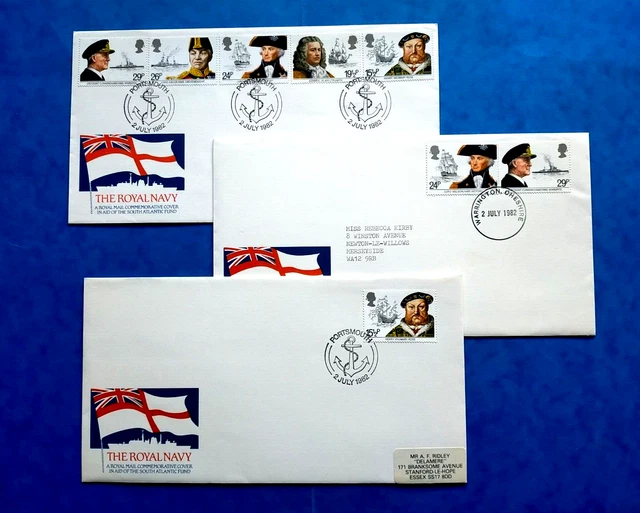 1982 THE ROYAL Navy Royal Mail First Day Covers South Atlantic Fund ...