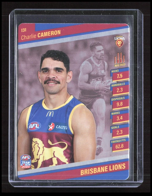 AFL 2024 TEAM Coach Silver Brisbane Lions Charlie Cameron 131 Sport CB ...