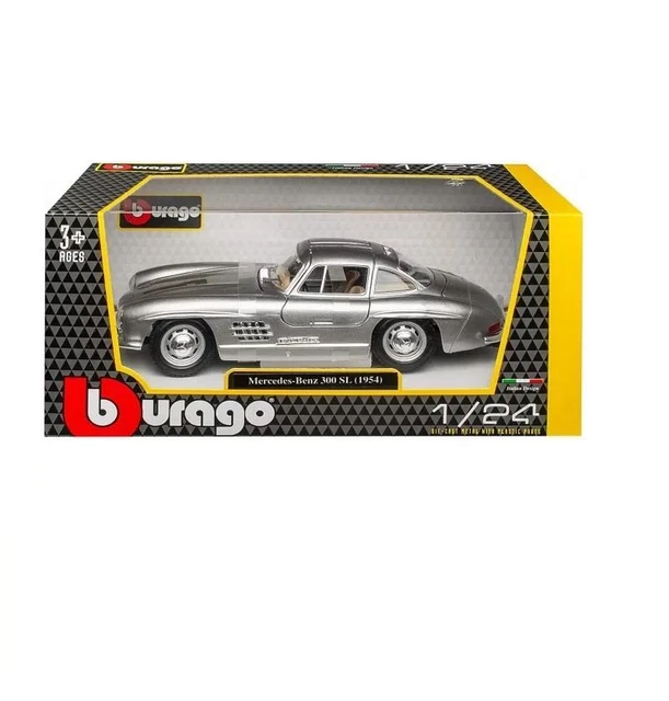 MERCEDES BENZ 300 SL (1954) Silver1/24 Diecast Model Car by Bburago £35.40 - PicClick UK