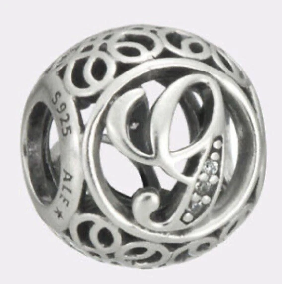 PANDORA STERLING SILVER Authentic Vintage Initial Alphabet Letter G ...