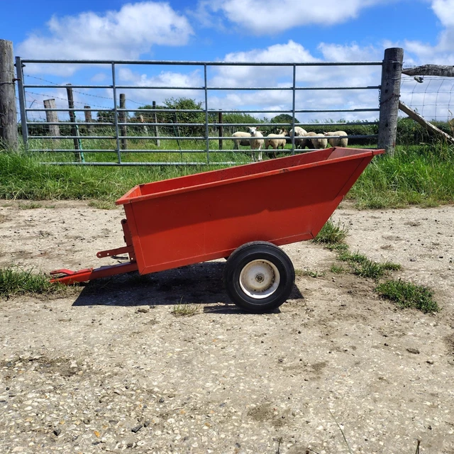 GARDEN LAWN TRACTOR Small Tipping Trailer £99.50 - PicClick UK