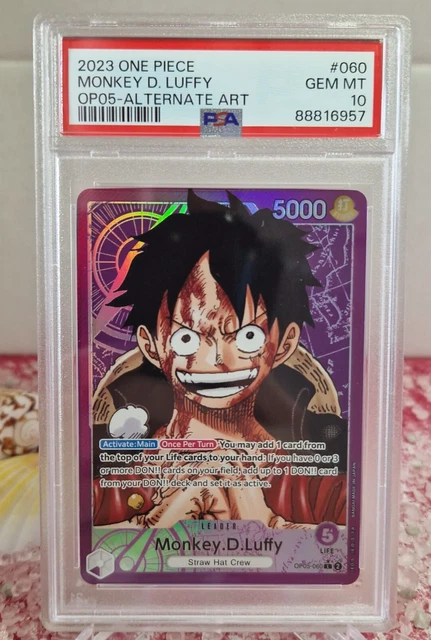 MONKEY D. LUFFY OP05-060 Alternate Art Leader PSA 10 GEM MINT One Piece TCG EUR 130,00 - PicClick DE