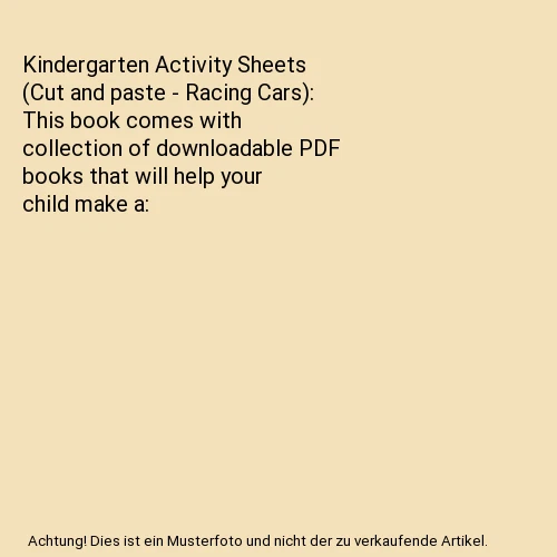 HOMEWORK PAGES FOR Kindergarten (Cut and paste - Racing Cars): This ...