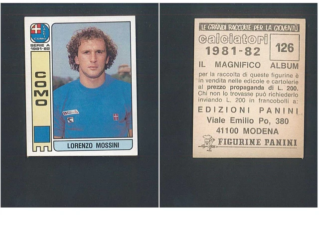 FIGURINA CALCIATORI PANINI 1981-82 N.126 Mossini (Como) Nuova da Bustina EUR 1,30 - PicClick IT