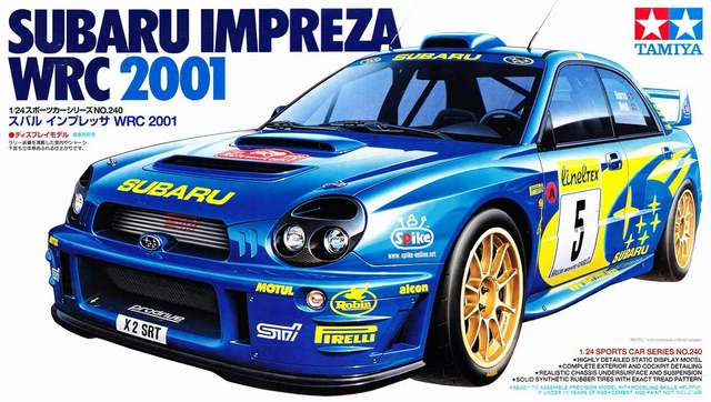 1:24 SCALE SUBARU Impreza WRC Bugeye Rally Car 2001 Model Kit - KENT ...