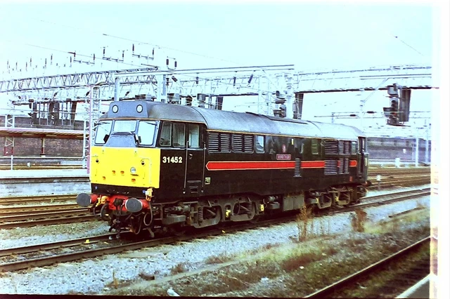 35MM RAILWAY COLOUR Negative Class 31 452 at Crewe £1.75 - PicClick UK