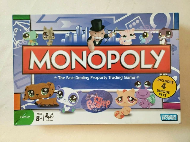 HASBRO LITTLEST PET Shop Monopoly Board Game With 4 Pets £28.45 ...