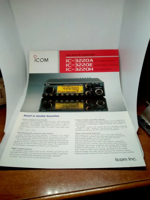 ICOM IC-3220A IC-3220E ic-3220h BROCHURE ORIGINALE RADIO HF ...