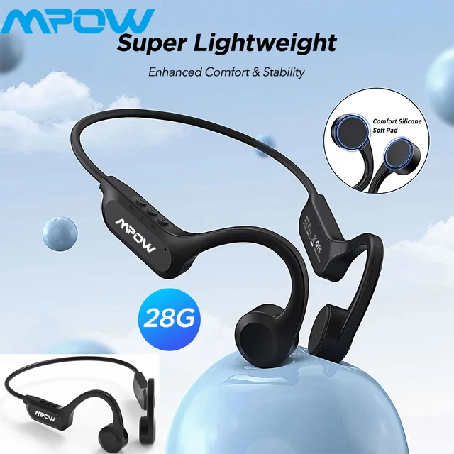 MPOW BONE CONDUCTION Bluetooth Headphones Sport Swimming Earphone 28G ...