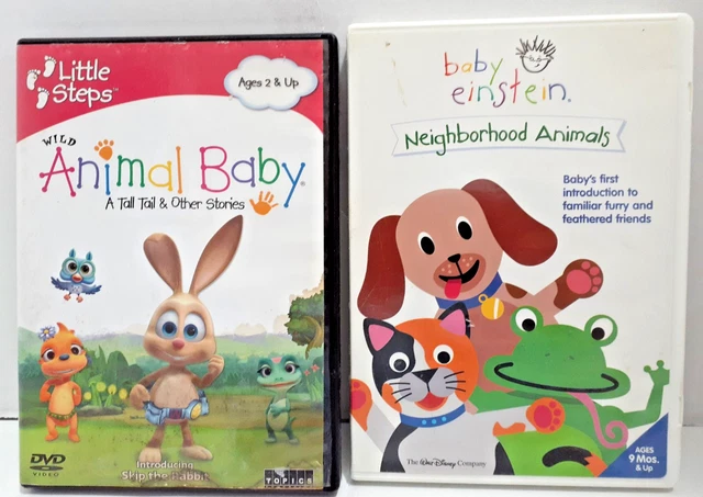 BABY EINSTEIN NEIGHBORHOOD Animals & LITTLE STEPS Stories Toddler DVD ...
