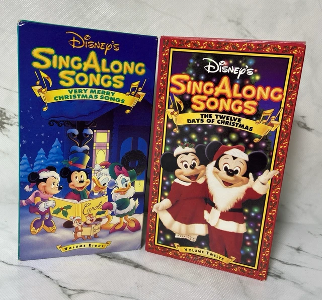 DISNEY SING ALONG Songs VHS - Twelve Days of Christmas & Very Merry ...