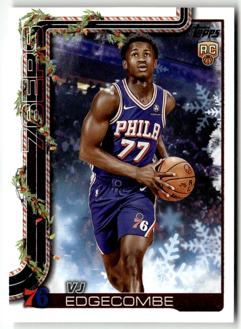 TOPPS NBA FLAGSHIP Holiday 2025 No. SSB-VE VJ Edgecombe Rookie Winter ...