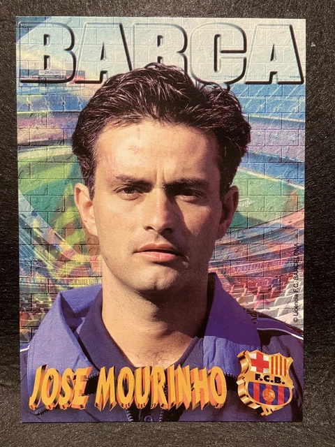 JOSE MOURINHO FC Barcelona 1996-1997 Assistant Manager Rookie Postcard ...