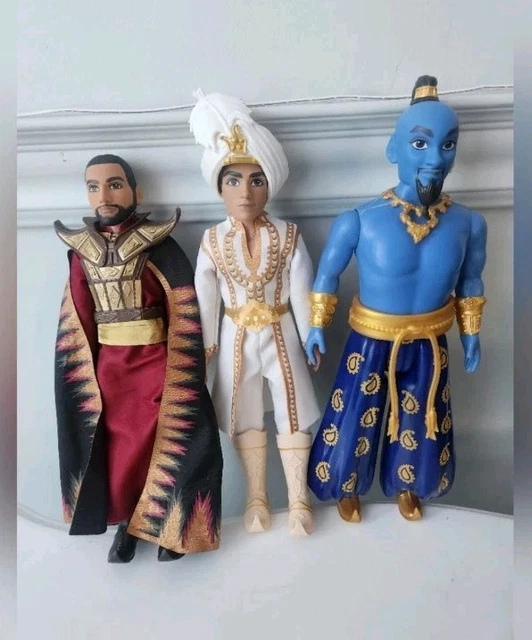 DISNEY ALADDIN LIVE Action Doll Lot Aladdin/Jafar/Genie $35.44 ...
