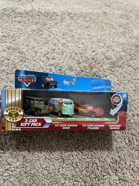 DISNEY PIXAR CARS PISTON CUP 3-Car GIFT PACK PIT CREW SARGE-Fillmore ...