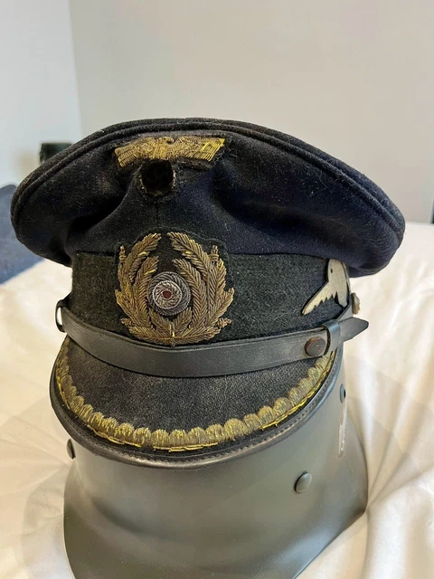 WW2 NAVAL CAPTAIN submarine u-boat commander crusher cap EUR 219,56 ...