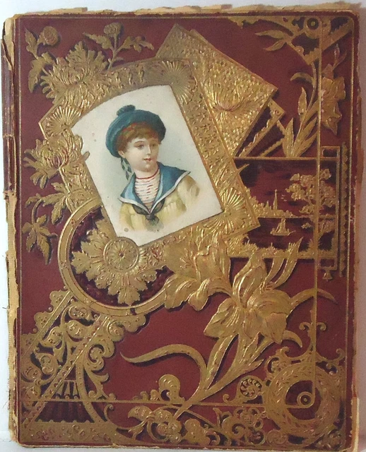 VICTORIAN SCRAPBOOK OF 19th Century Advertisement Cards-Over 30 Pieces ...