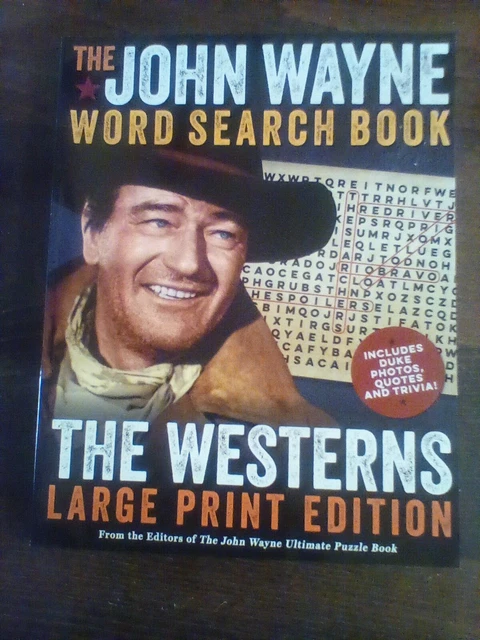 THE JOHN WAYNE Word Search Book - The Westerns édition grand imprimé ...