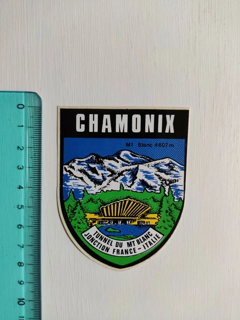 ADHESIVE CHAMONIX TUNNEL Mont Blanc Sticker Autocollant Vintage 80s ...
